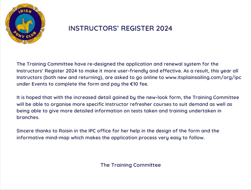 Instructors Register